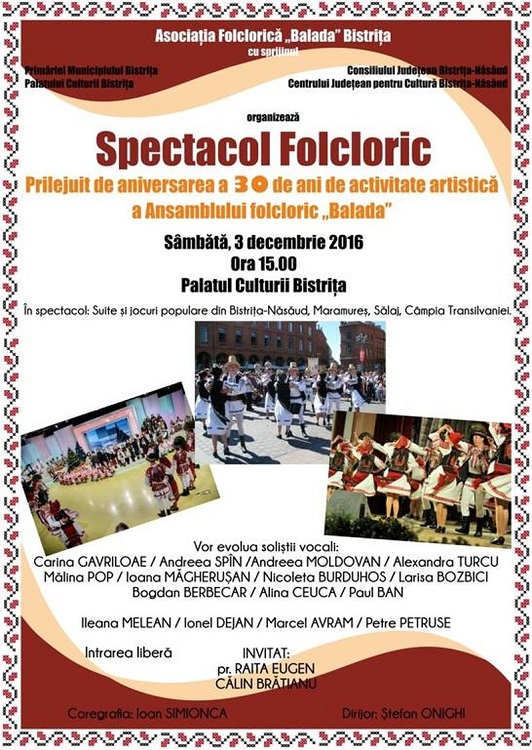 Spectacol folcloric aniversar - Ansamblul Balada